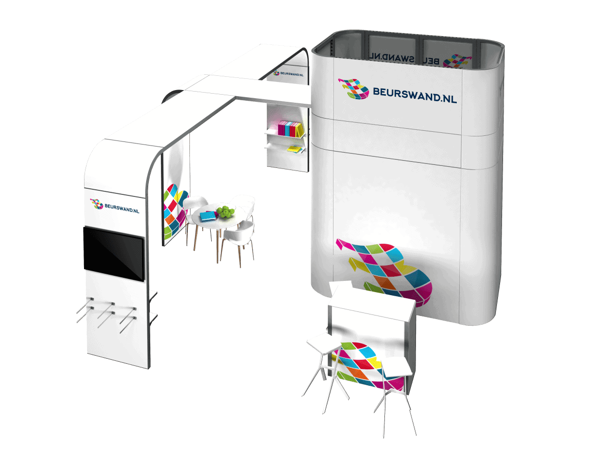 An exhibition wall that is inexpensive and visually appealing